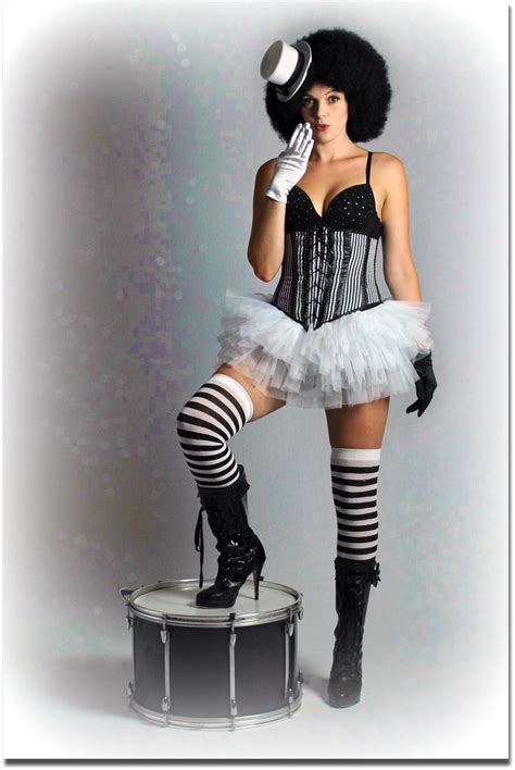 Black And White Circus Girl Costume Available To Hire From The Costume Shop Girl Costumes