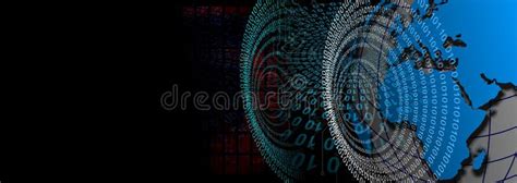 Binary Code Circuit Industrial World Business Background Background Integration Technology