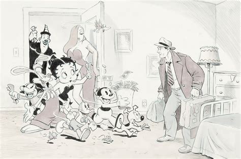 Who Found Roger Rabbit Early Concept Art By Michael Gabriel Roger