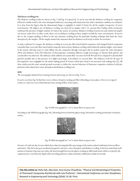 Physical And Morphological Properties Of Thermoset Composites