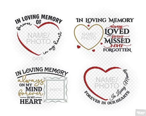 In Loving Memory SVG Bundle Frame Split Wings With PNG DXF EPS