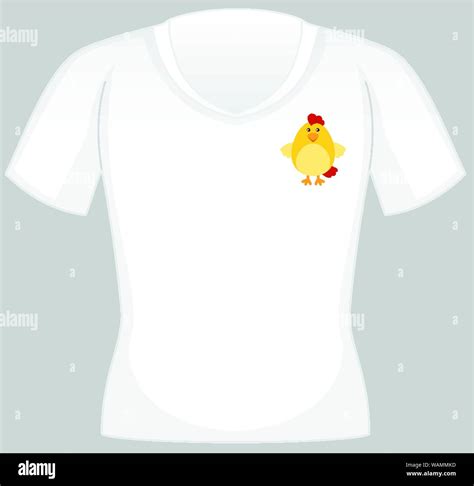 T Shirt Design With Graphic In Front Illustration Stock Vector Image