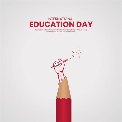 Premium Vector International Education Day Creative Education Day