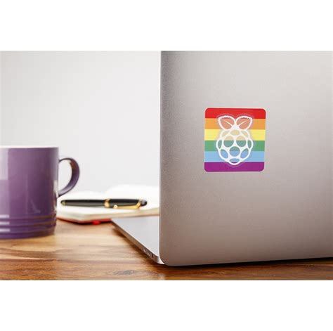official sticker raspberry pi rainbow
