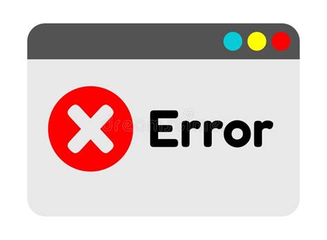 Flat Vector Illustration Of A Simple Error Message Popup With Red Cross