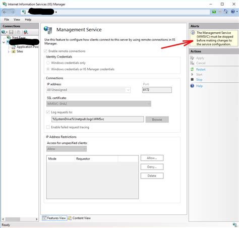 Iis Configuring Web Deploy On IIS And Issues With The Certificate Server Fault