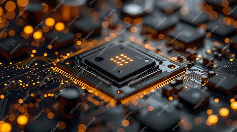 Ai Artificial Intelligence Technology Microchip Background Premium Ai Generated Image