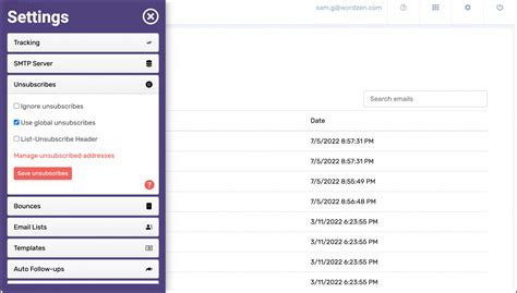 Manually Import Or Remove Unsubscribe Addresses And The GMass