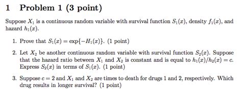 Solved 1 Problem 1 3 Point Suppose X Is A Continuous Chegg Com