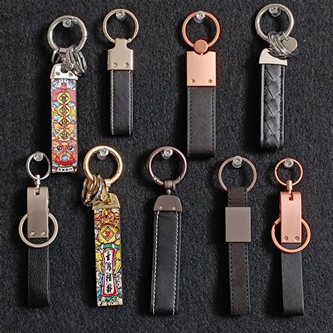 Wholesale Bulk Custom Logo Car Genuine Leather Key Chain Personalize