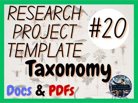 Taxonomy Science Research Project Template 20 Biology Life