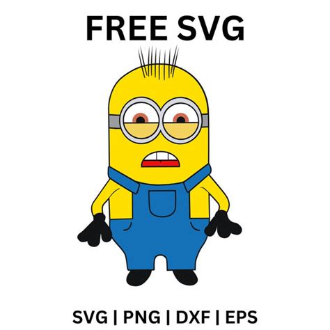 Minion With Hands Up Svg Free Cute Pose Character Cut File For Cricu