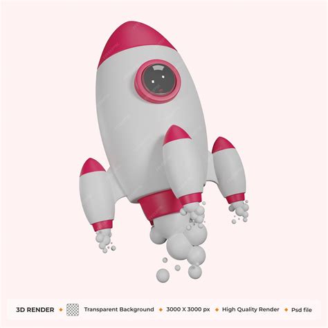 Premium Psd Spaceship Rocket Icon Isolated 3d Render Illustration