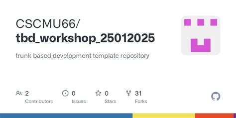 Github Cscmu66tbdworkshop25012025 Trunk Based Development Template Repository