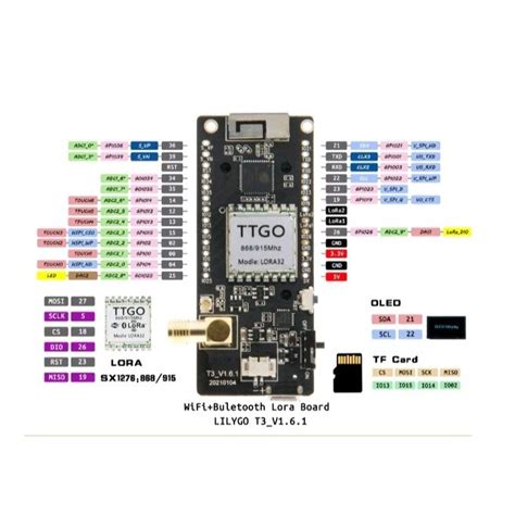 Ttgo Lora32 923 Mhz V2 1 V1 6 1 Ch9102f Esp32 Oled 0 96 Inch Bluetooth Wifi Wireless Module Sma