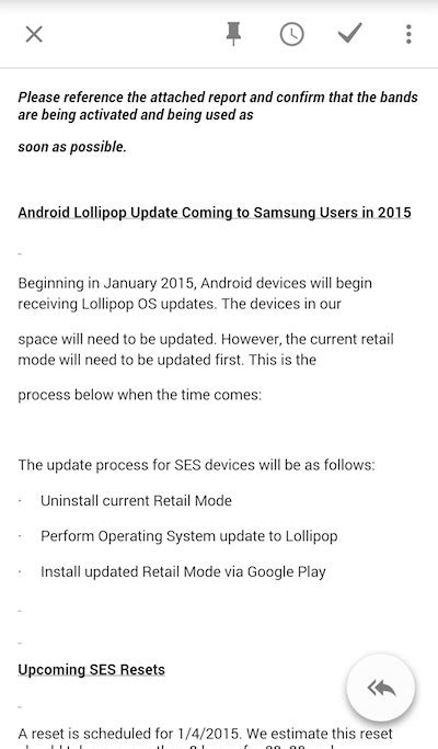 Android Lollipop Coming To Samsung Users Next Month According To A Leaked Email Android Community