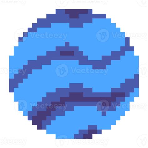 Blue Planet Pixel Art 48106065 Png