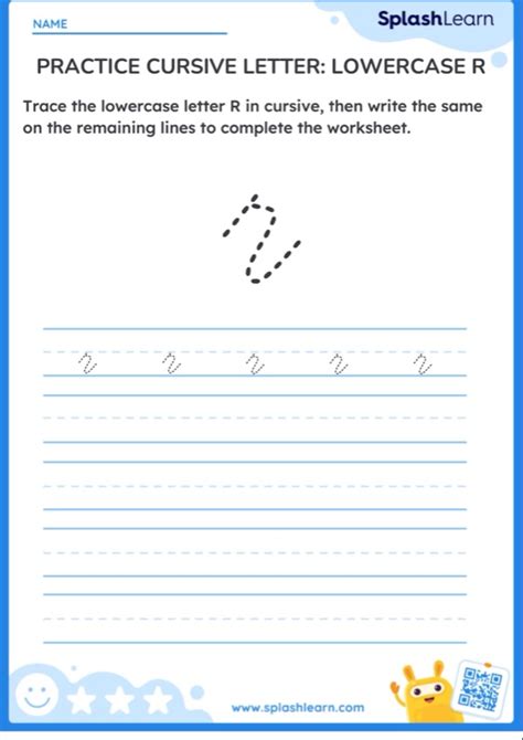 Cursive Letter R Worksheets Free And Printable Splashlearn