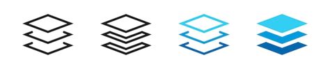 Premium Vector Layer Vector Icon Set Layers Collection