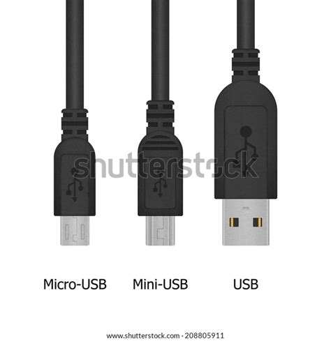 Usb Cable Connection Data High Technology Stock Illustration Shutterstock