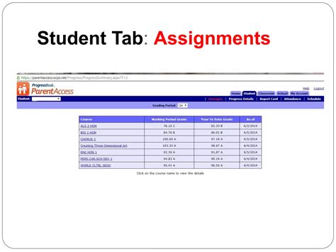 Parent Access Tutorial Progressbook PPT