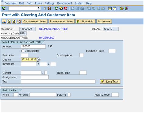 F 30 Post With Clearing SAP FICO
