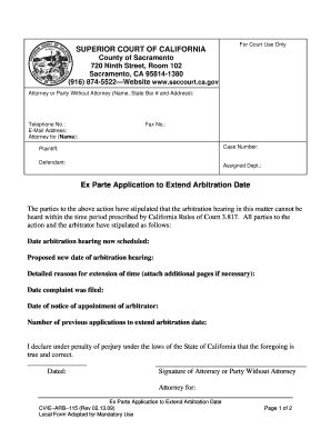 Ex Parte Form California Fill Online Printable Fillable Blank PdfFiller