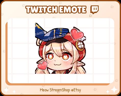 Twitch Emote Klee Pat Emote Genshin Impact Sub Emoji For Streamer Etsy