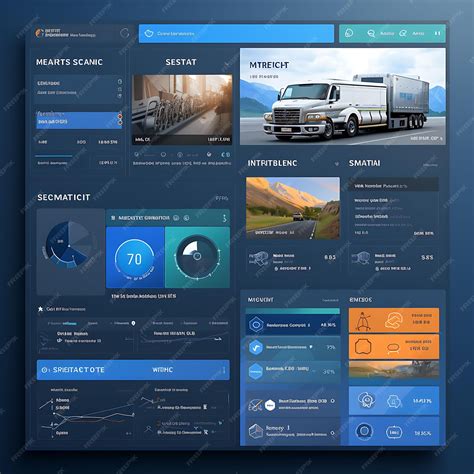 Premium Ai Image Web Dashboard Transportation Logistics Management Dashboard Widget Based L