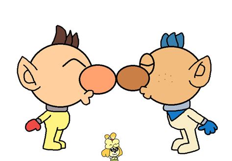 Olimar And Alph Kissing By Rtcartoons On Deviantart