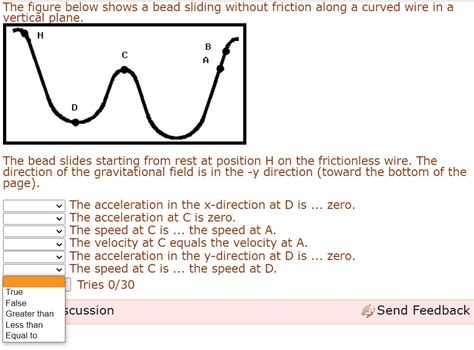 Solved The Figure Below Shows A Bead Sliding Without Friction Along A Curved Wire In A Vertical