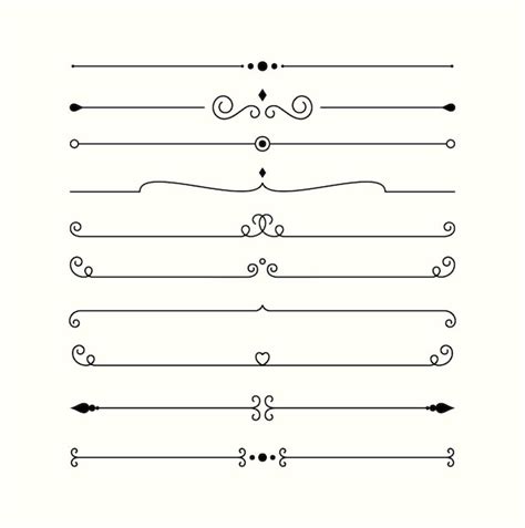 Premium Vector Calligraphic Ornamental Line Divider Collection