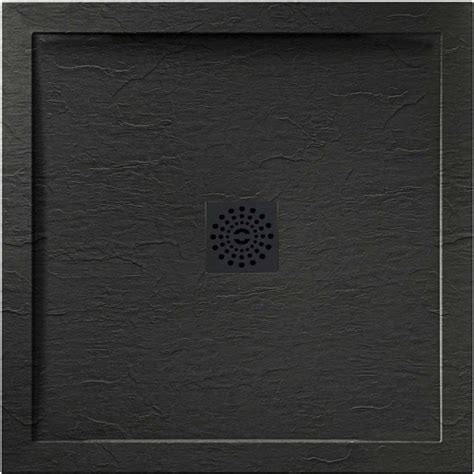 Aquadart Aqualavo Slate Black Square Shower Tray 900x900mm Aq591999