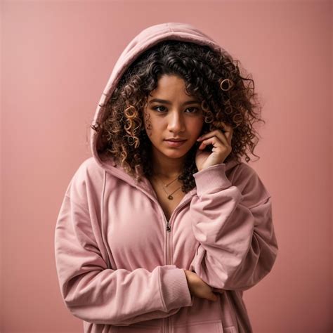 Portrait Of A Beautiful Young Girl Premium Ai Generated Image