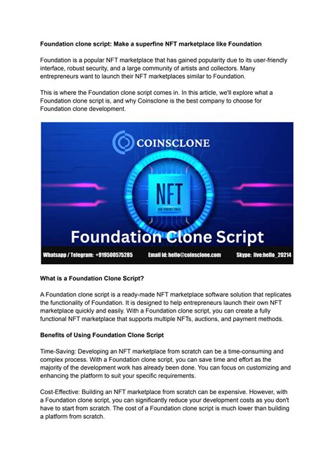 Foundation Clone Script By Kevin Hines Issuu