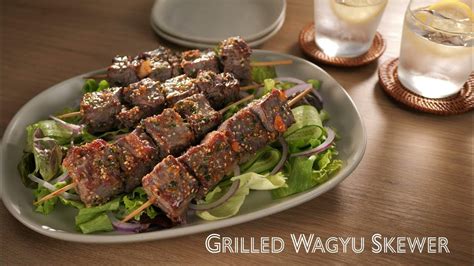 Grilled Wagyu Skewer Recipe Panasonic Nn Ds59nbypq Youtube