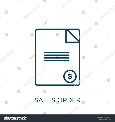 Sales Order Icon Thin Linear Sales Stock Vector Royalty Free