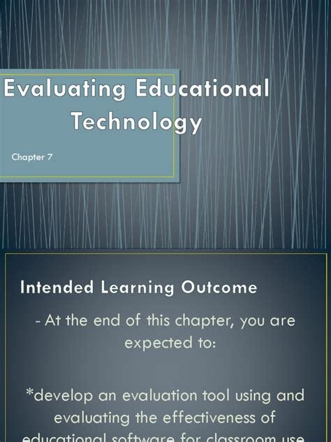 Evaluating Educational Technology Pdf Educational Assessment Educational Technology