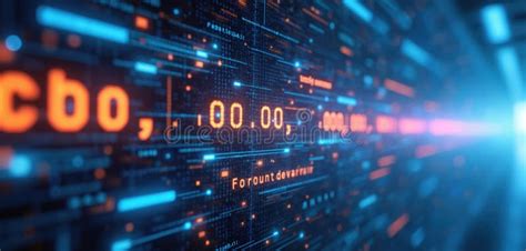 Illustration Of Futuristic Tech Electronic Market Data Background Big