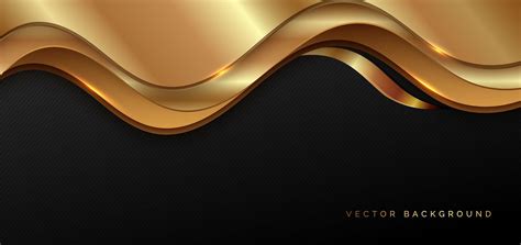 Abstract Luxury 3d Background Gold Elegant Line On Wave Shape
