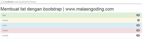 Bootstrap Part Membuat List Dengan Bootstrap Malas Ngoding