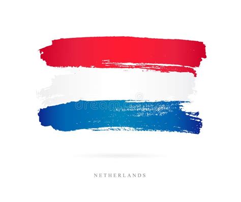 Flag Of The Netherlands Brush Strokes Stock Vector Illustration Of