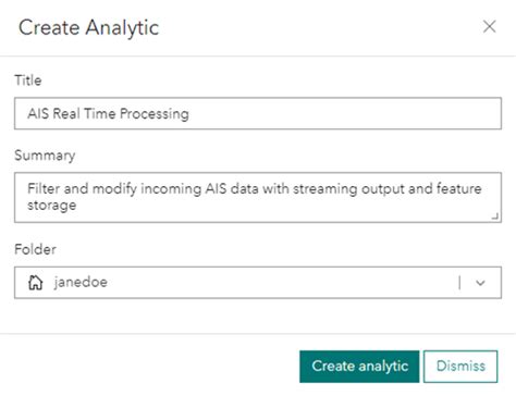 Design A Real Time Analytic—arcgis Velocity Documentation
