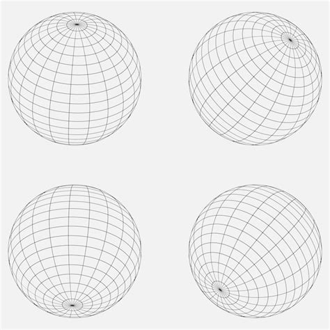 Premium Vector D Wireframe Sphere Collection Globe Or Ball In Circle