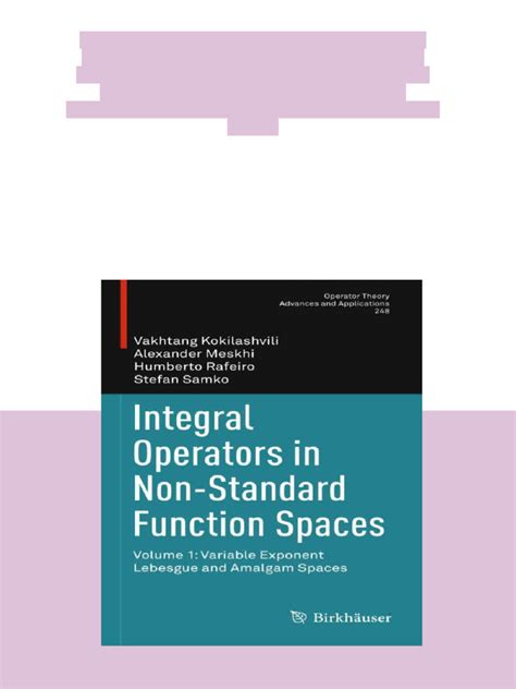 Ebook Integral Operators In Non Standard Function Spaces Volume 1