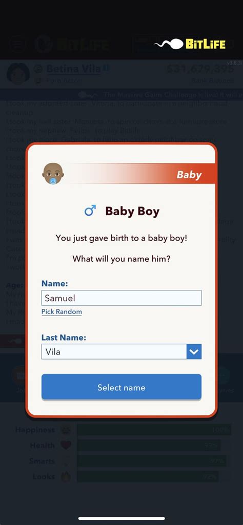 my app keeps freezing when i give birth any way to fix this r