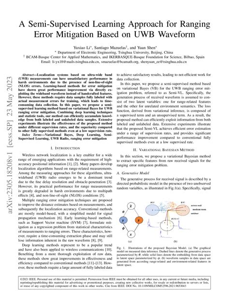 a semi supervised learning approach for ranging error mitigation based