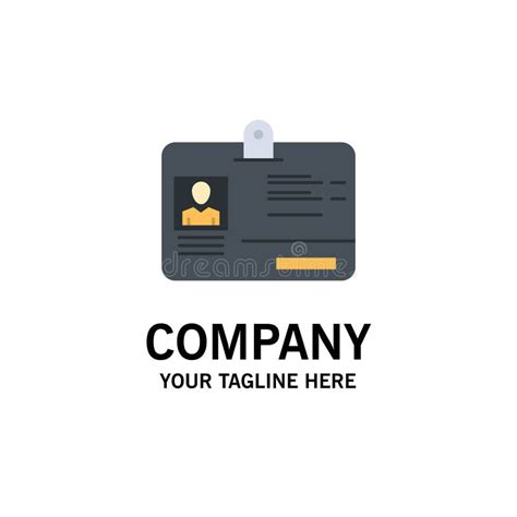 Pass Card Identity Id Flat Color Icon Vector Icon Banner Template