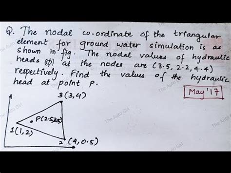 Triangular Element May 17 Question FEA YouTube