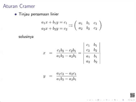 Contoh Soal Aturan Cramer